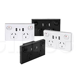 Double Power Points With Twin USB | Greenhse Technologies