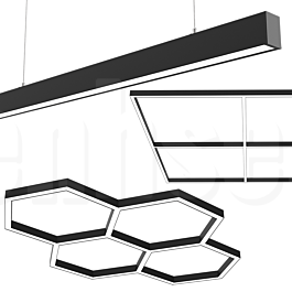 New Black Modular Linear Light | Greenhse Technologies